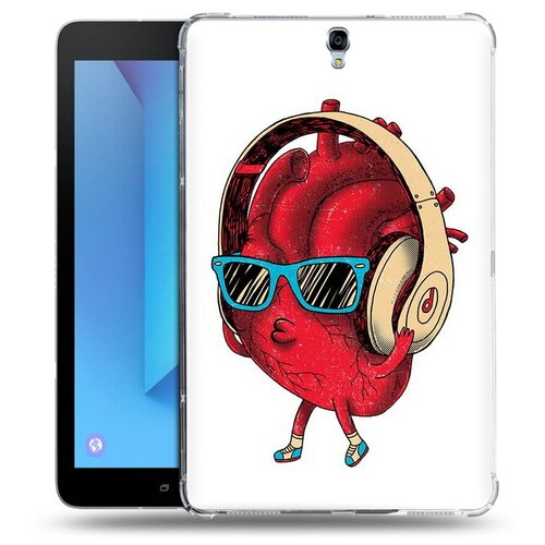 Чехол задняя-панель-накладка-бампер MyPads слушай сердце для Samsung Galaxy Tab S3 9.7 SM-T820/T825 противоударный