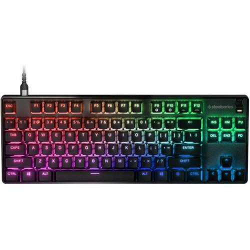 Клавиатура Steelseries Apex 9 TKL US механическая черный USB Multimedia for gamer LED (подставка для запястий) (64847)