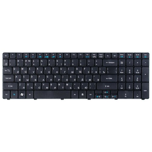 Клавиатура для ноутбука Acer Aspire 7736Z, Чёрная, Матовая
