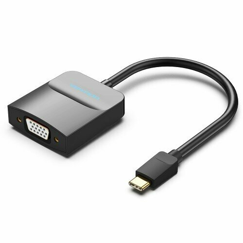 Мультимедиа конвертер Vention USB Type C M/VGA 15F, Черный Vention USB Type C M / VGA 15F (TDDBB)