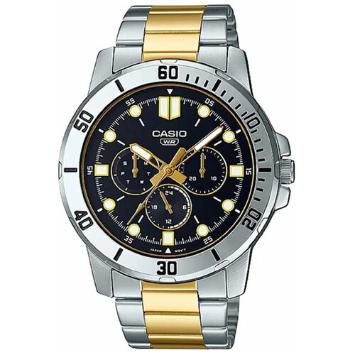 Наручные часы CASIO Collection MTP-VD300SG-1E, серебряный, черный