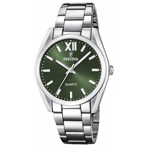 Наручные часы FESTINA, зеленый, серебряный