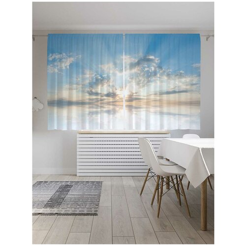 Классические шторы JoyArty "Облачная мечта", серия Oxford DeLux, 2 полотна 145x180 см