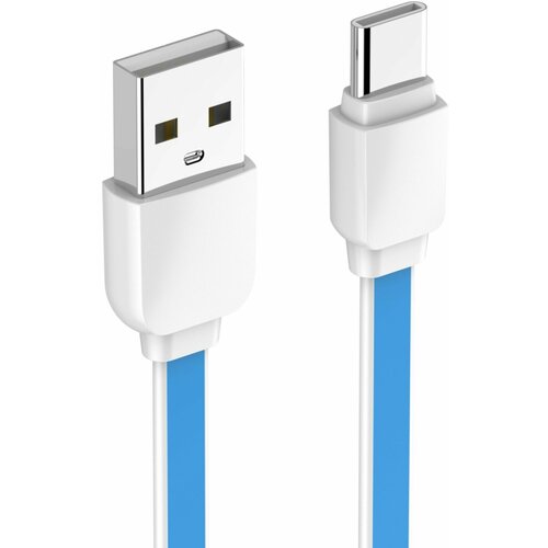 Кабель LDNIO XS-07 USB Type-C 1м, 2.1А, плоский, синий