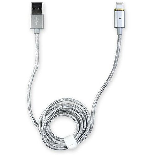 Кабель магнитный USB 2.0 - Apple iPhone/iPod/iPad с разъемом 8pin, 1м, нейлон, Partner