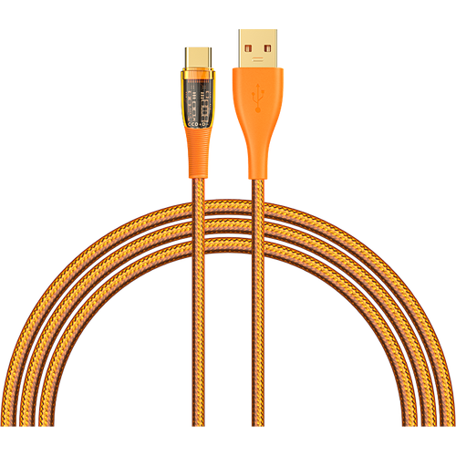 Кабель для зарядки телефона Recci Amber RTC-P19C 6A USB to Type-C, оранжевый