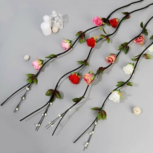Декор тинги Розы с шариками 150 см, (фасовка 5 шт, цена за 1шт)