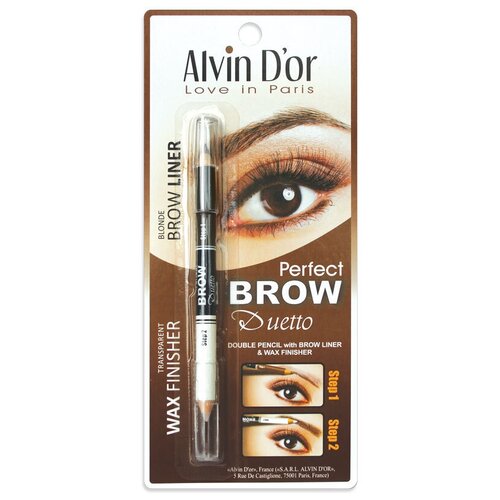 Alvin D'or Карандаш для бровей Perfect Brow Duetto, оттенок 04 blonde