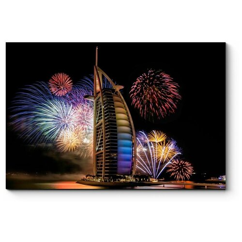 Модульная картина Потрясающий Новый год в Дубай 50x33