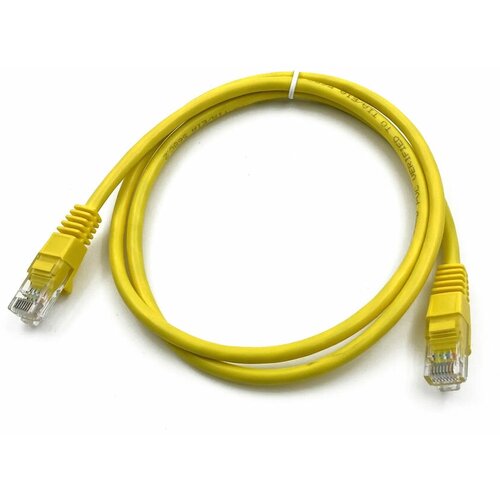 Патч-корд Buro литой (molded), UTP, cat.5E, 1м, 4 пары, 26AWG, алюминий омедненный, 1 шт, желтый