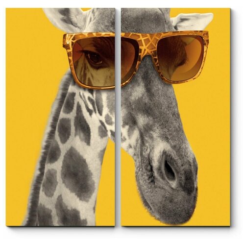 Модульная картина Жираф в очках40x40