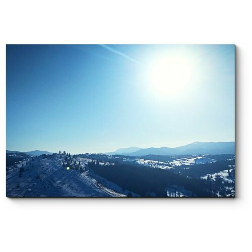 Модульная картина Зимний пейзаж 130x87