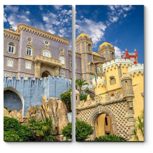 Модульная картина Красочный замок Синтра в Португалии60x60