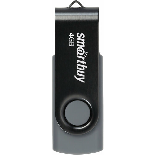 Флеш-накопитель USB 2.0 Smartbuy 4GB Twist (SB004GB2TWK), черный