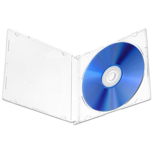 Коробка CD Slim Box Clear 5мм, для 1 диска (прозрачная), упаковка 20 шт.