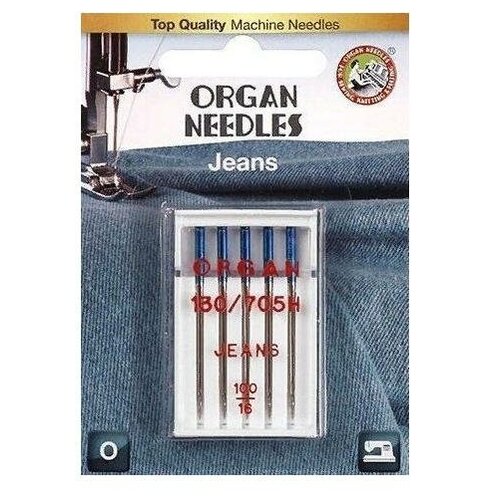 Иглы для швейных машин Organ джинсовые 5/100 Blister