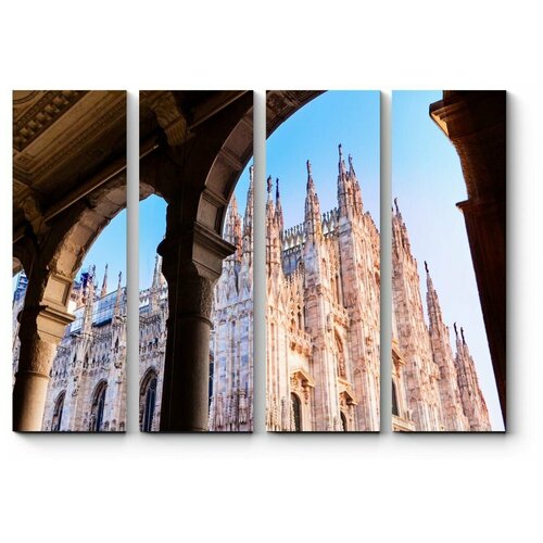 Модульная картина Миланский собор с необычного ракурса90x68