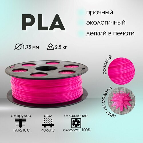 Розовый PLA пластик Bestfilament для 3D-принтеров 2,5 кг (1,75 мм)