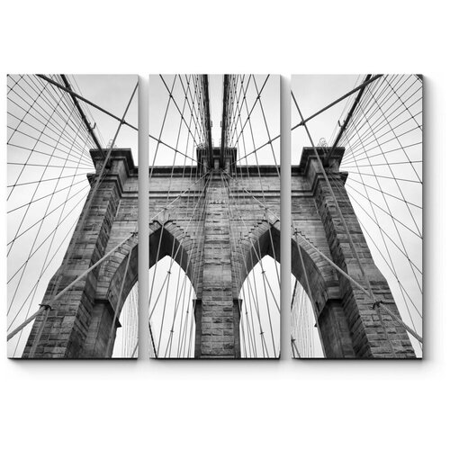 Модульная картина Строгость цвета, Бруклинский мост 100x72