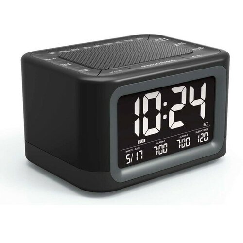Часы настольные, электронные, будильник, календарь, колонка, 11.2 x 14.2 x 10.7 см, от USB