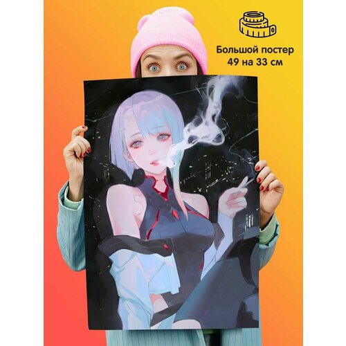 Постер плакат аниме Киберпанк Люси