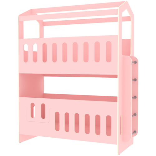Двухъярусная кровать Сказочный домик ДС-300 80x180 Розовый