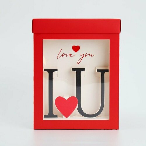 Коробка складная с 3D эффектом «Love you», 18 х 14 х 23 см (комплект из 7 шт)