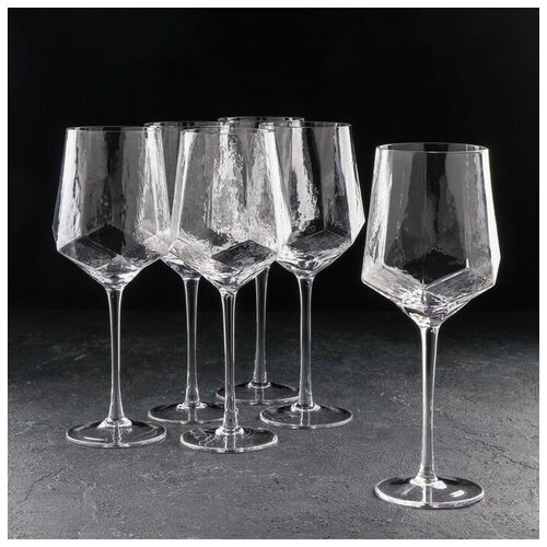 Magistro Набор бокалов стеклянных для вина Magistro «Дарио», 500 мл, 10×25 см, 6 шт, цвет прозрачный