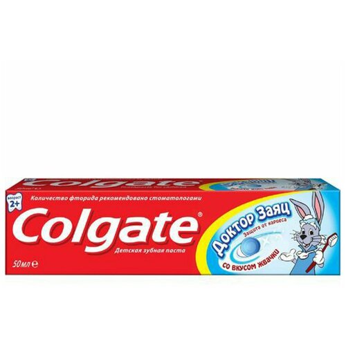 Детская зубная паста Colgate «Доктор Заяц» со вкусом жвачки 66 мл