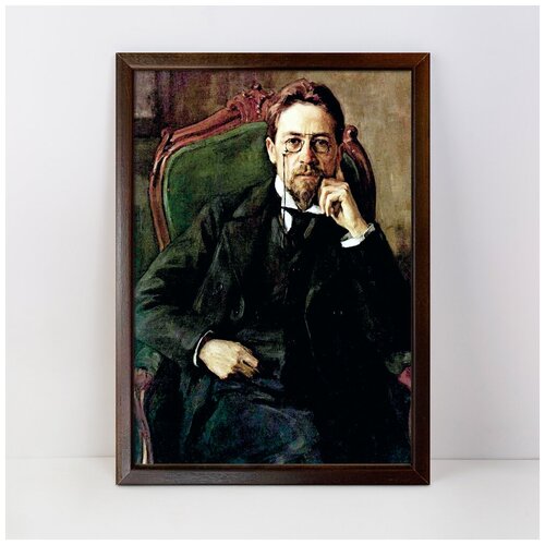 Портрет Чехова А. П. в деревянной рамке, А-2 (40x50 см.)