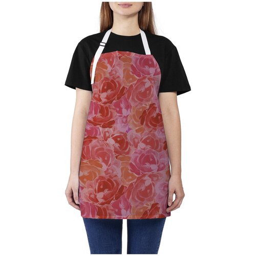 Фартук женский для готовки JoyArty "Полотно роз", универсальный размер