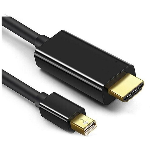 Кабель переходник mini DisplayPort M в HDMI M, однонаправленный, 4K, 1.8 м, черный KS-is