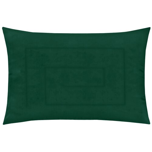Наволочка - чехол для декоративной подушки на молнии Бархат АртДеко II Изумруд, 65 х 45 см, темно-зеленый
