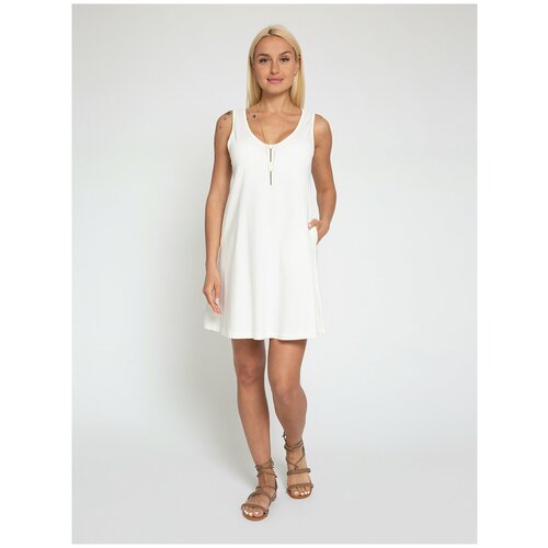 Платье Lunarable, размер 42 (XS), бежевый, белый