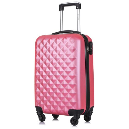 Умный чемодан L'case 4133, 45 л, размер S, розовый