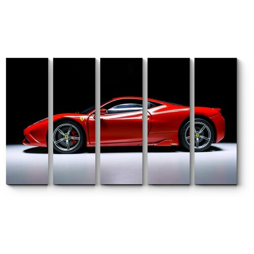 Модульная картина Ferrari 458 красная110x66