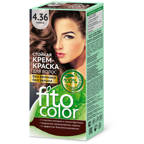 Fito косметик Fitocolor стойкая крем-краска для волос, 4.36 мокко, 115 мл