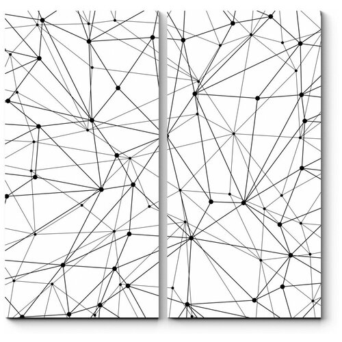 Модульная картина Точки и линии 50x50