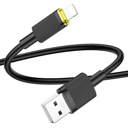 Кабель USB - 8 pin HOCO U109, 1.2м, 2.4A, цвет: чёрный
