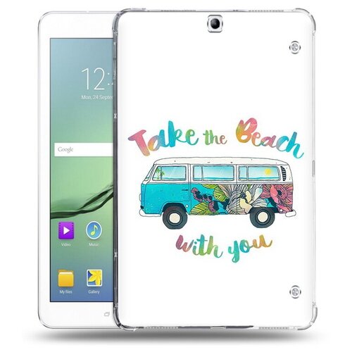 Чехол задняя-панель-накладка-бампер MyPads Хиппи автобус для Samsung Galaxy Tab S2 9.7 SM-T810/T813/T815/T819 противоударный