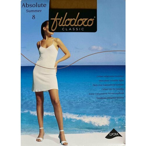 Колготки Filodoro Classic Absolute Summer, 8 den, размер 4, коричневый