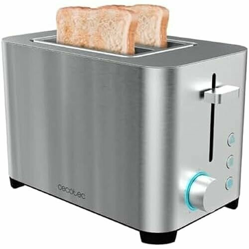 Тостер Cecotec YummyToast с длинной прорезью, поверхности из нержавеющей стали, 5 уровней мощности, 2 предварительно настроенные функции, ящик для крошек (850 Вт)