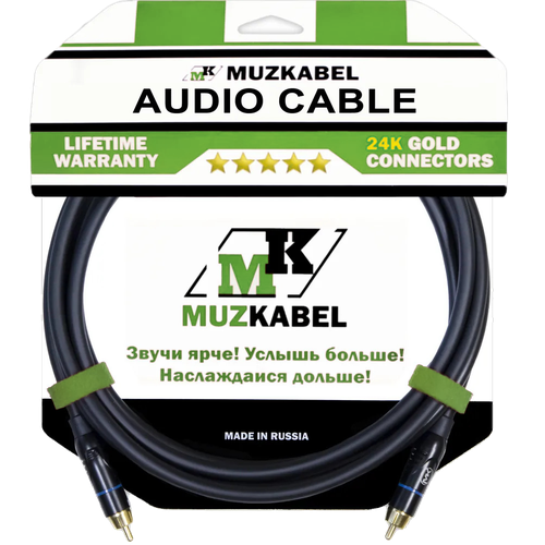 Аудио кабель MUZKABEL RRFMK1B - 10 метров, RCA – RCA