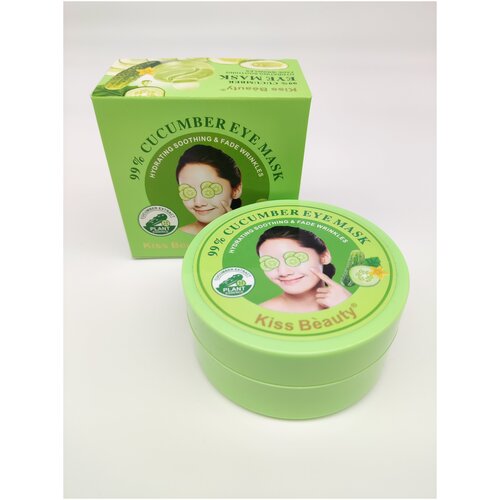 Патчи для кожи вокруг глаз, с экстрактом огурца, Kiss Beauty, Cucumber Eye Patch Hydrogel, 60 шт.
