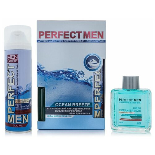 Парфюм XXI Века Набор Perfect Men "Turbo Ocean Breeze" для Сухой кожи (лосьон п/б 100 мл+пена для б 200 мл)