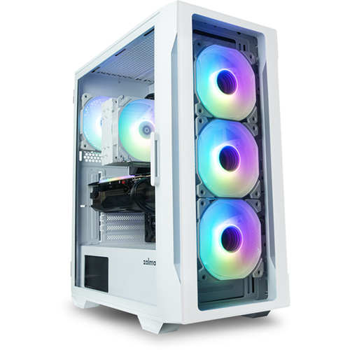 Корпус ZALMAN I3 NEO TG WHITE, ATX, WHITE, FRONT MESH, WINDOW, 2x3.5", 3x2.5", 1xUSB2.0, 2xUSB3.0, FRONT 3x120mm RGB, REAR 1x120mm RGB (I3 NEO TG White)