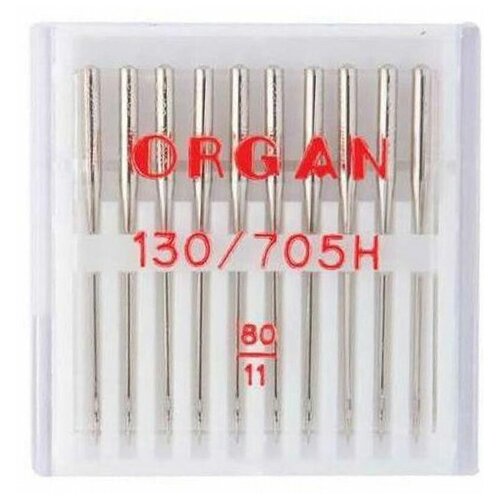Иглы Organ для швейных машин универсальные №80 (10 шт.)