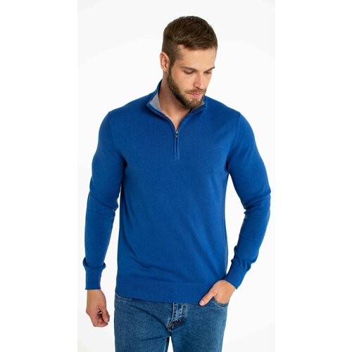 Пуловер , размер L, синий, голубой