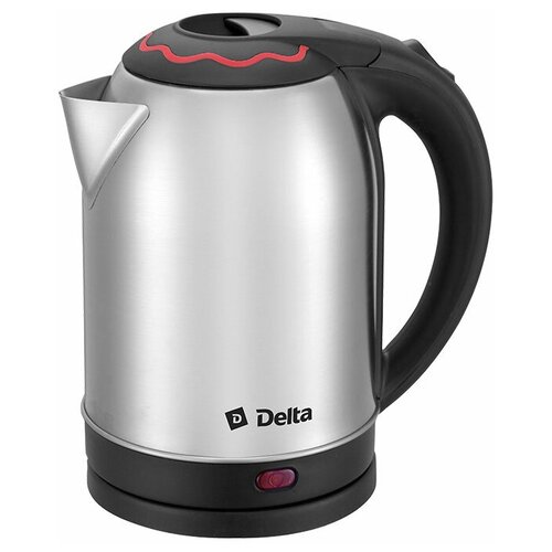 Чайник DELTA DL-1330, серебристый/красный