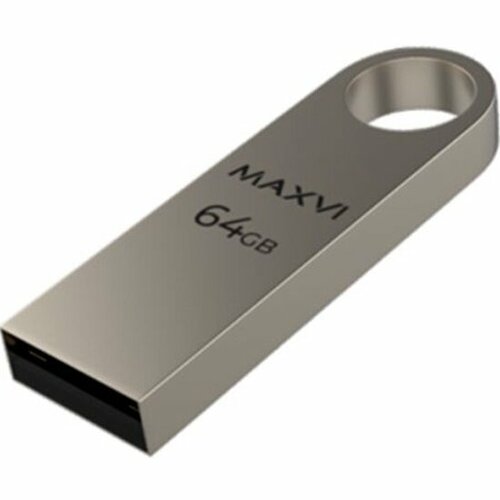 USB флешка Maxvi 64GB MK USB 2.0, серебристый